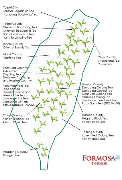 Formosa T-house -- BLOG: The tea map of Taiwan